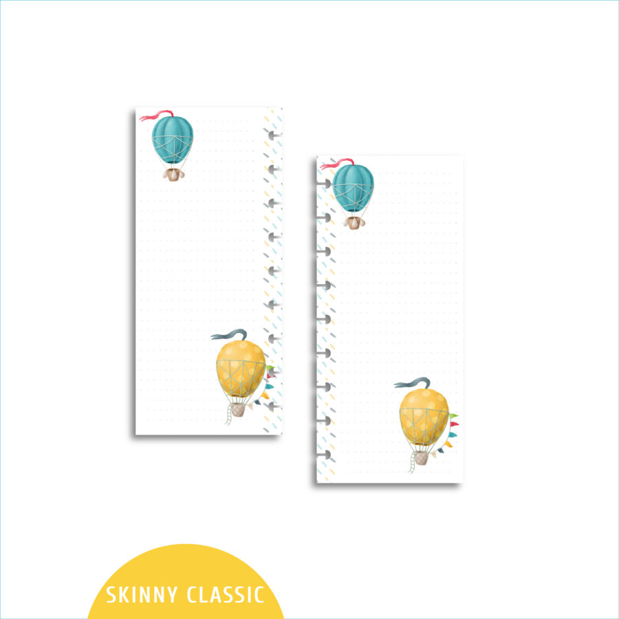 Hot Air Balloon Note Planner Pages. Instant Download. - MY COZY PLANNER