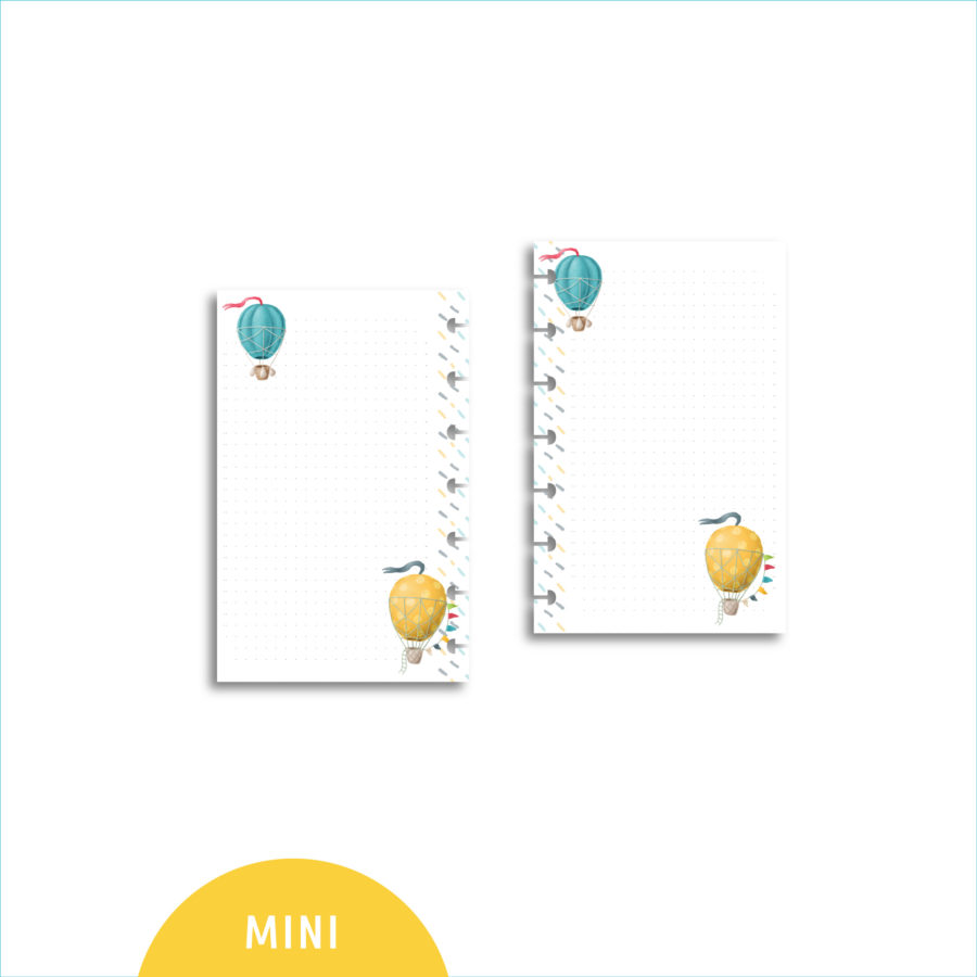 Hot Air Balloon Note Planner Pages. Instant Download. - MY COZY PLANNER