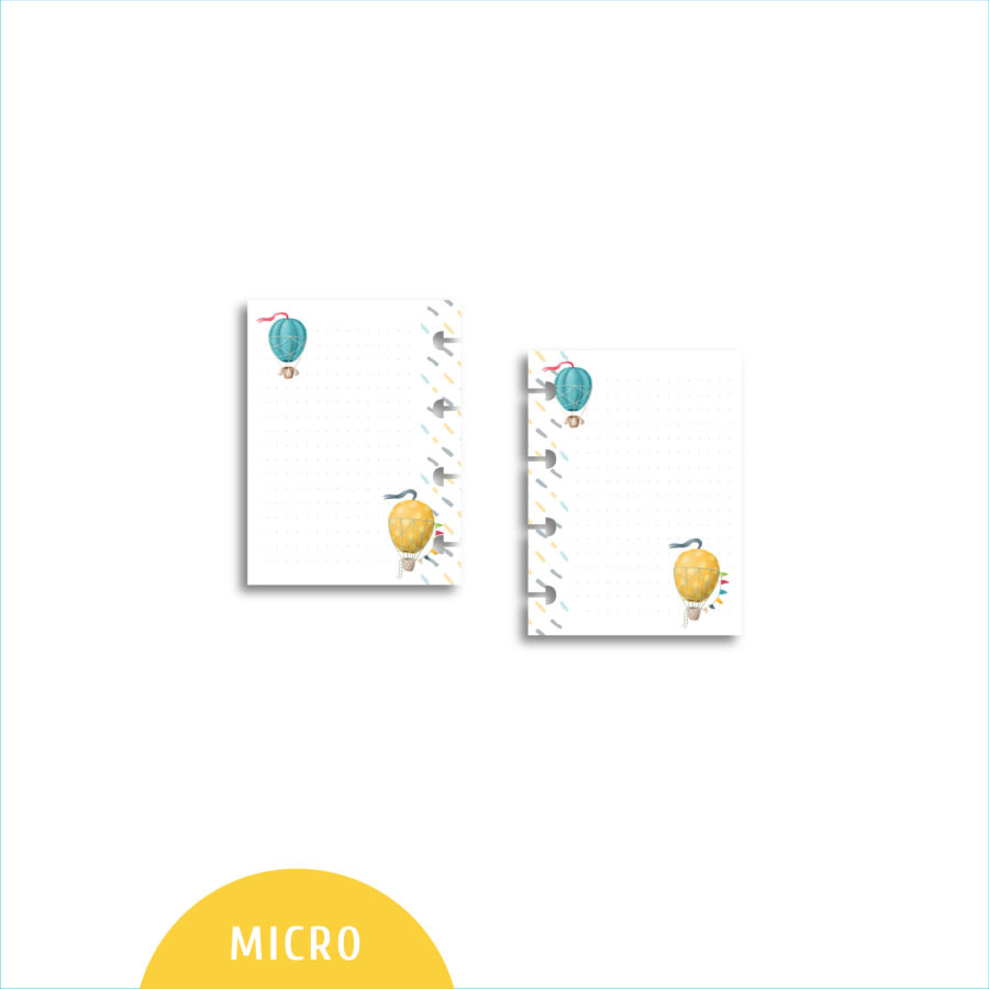 Hot Air Balloon Note Planner Pages. Instant Download. - MY COZY PLANNER