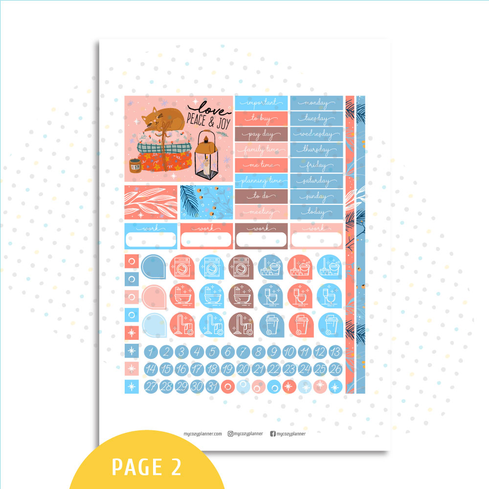 Winter Sticker Kit. Printable Planner Stickers. - MY COZY PLANNER