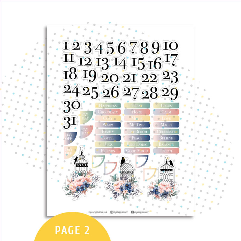 April Sticker Kit. Printable Planner Stickers. - MY COZY PLANNER