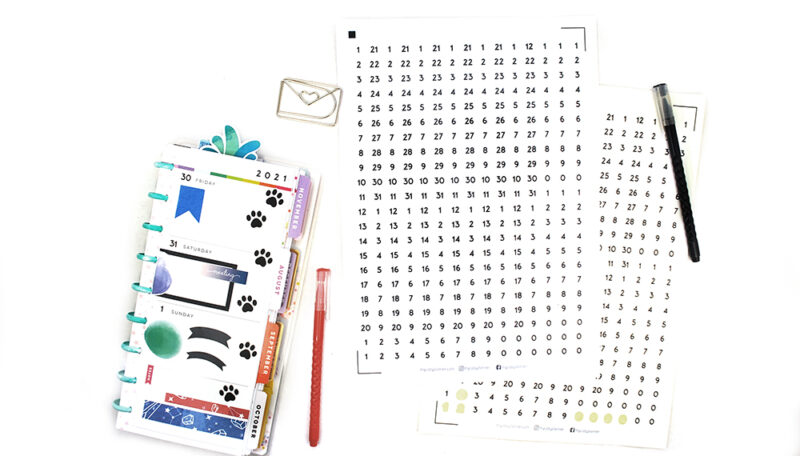 Free Number Stickers For Paper And Digital Planners
