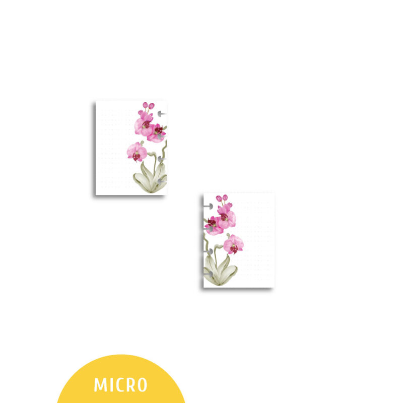 Pink Orchid Note Planner Pages. Instant Download.