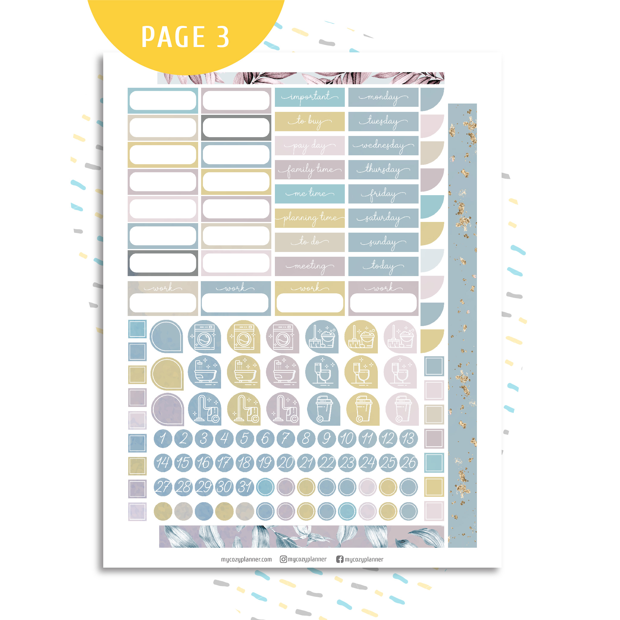 Watercolor Butterfly Sticker Kit. Printable Planner Stickers. - MY COZY ...