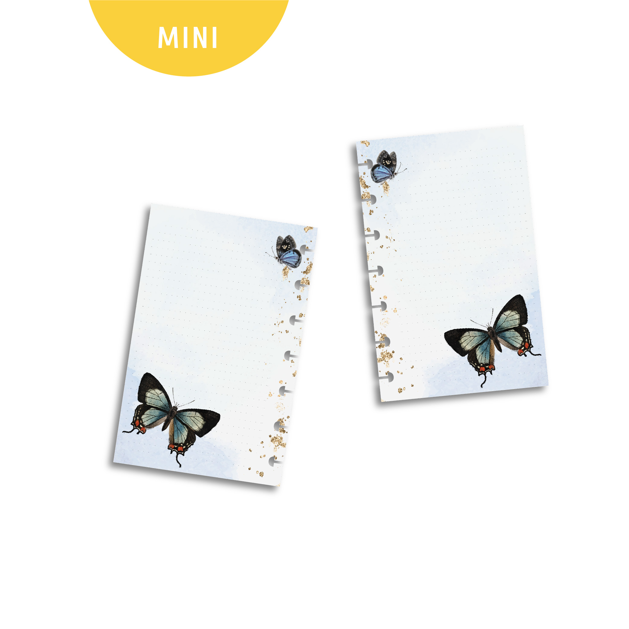 Watercolor Butterfly Note Planner Pages. Instant Download.