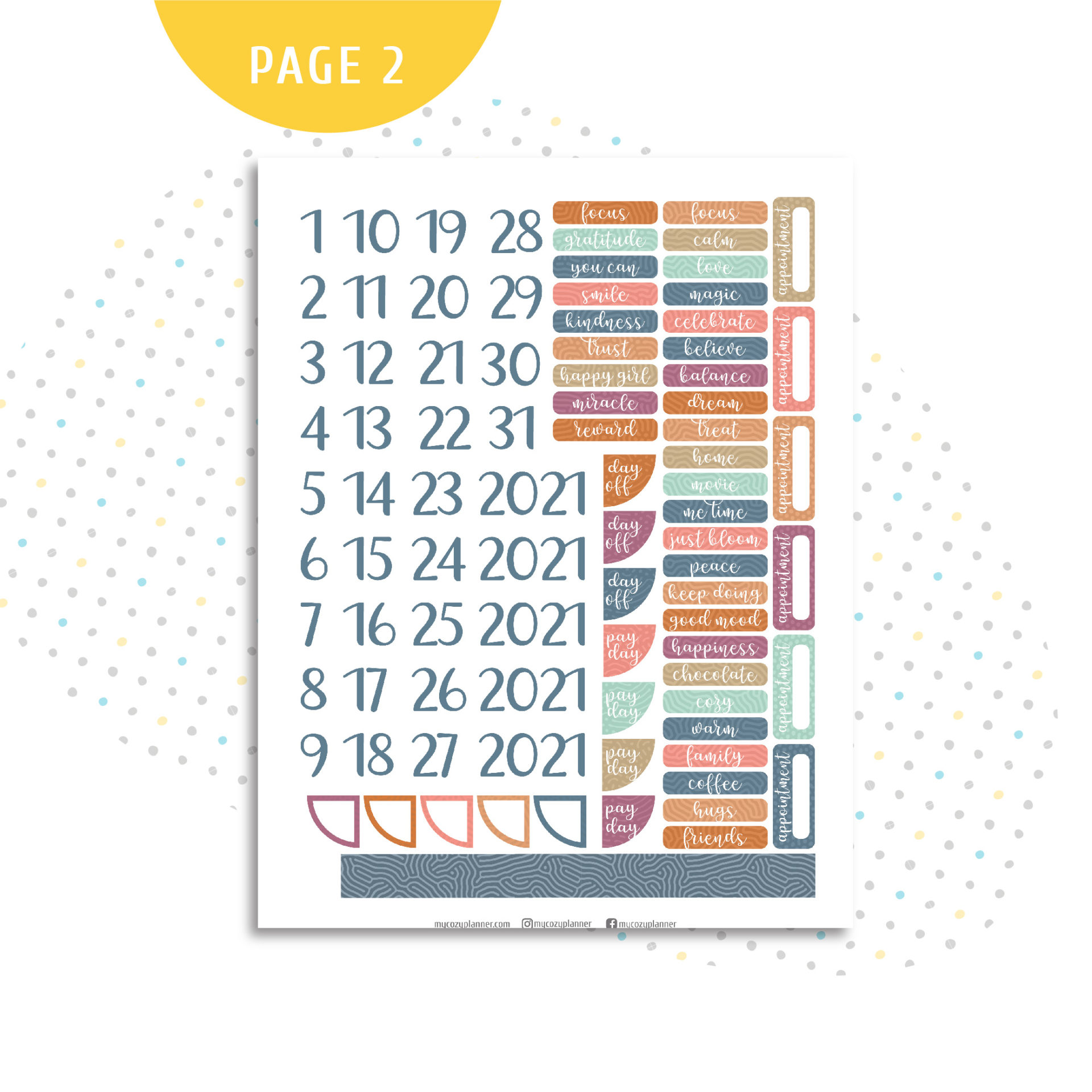October Sticker Kit. Printable Planner Stickers. - MY COZY PLANNER