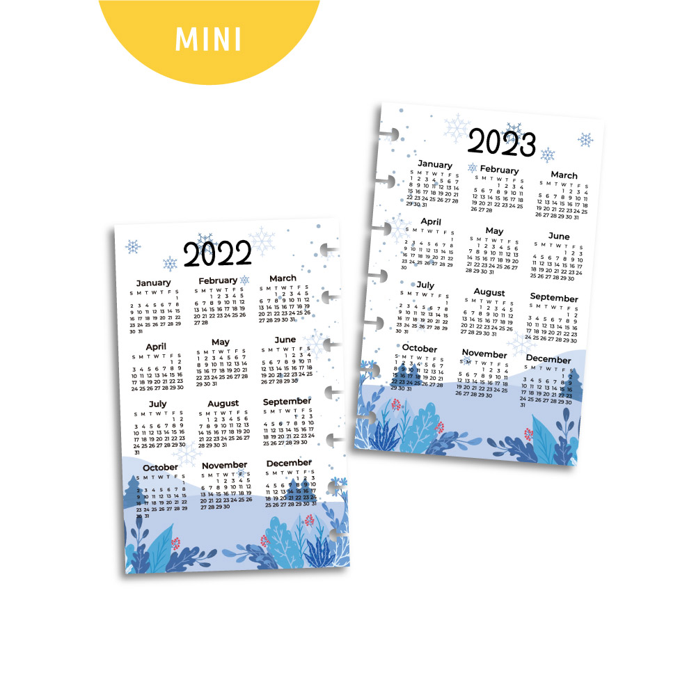 Cute Winter Calendar 2022-2023. Instant Download.