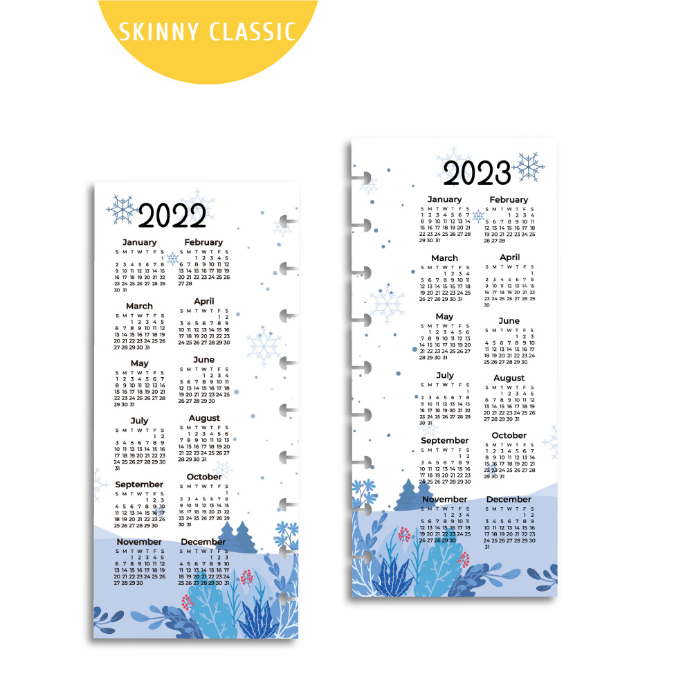 Cute Winter Calendar 2022-2023. Instant Download.