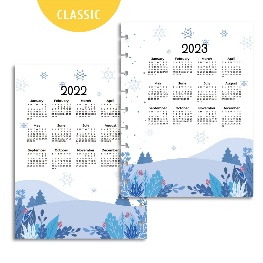 Cute Winter Calendar 2022-2023. Instant Download.