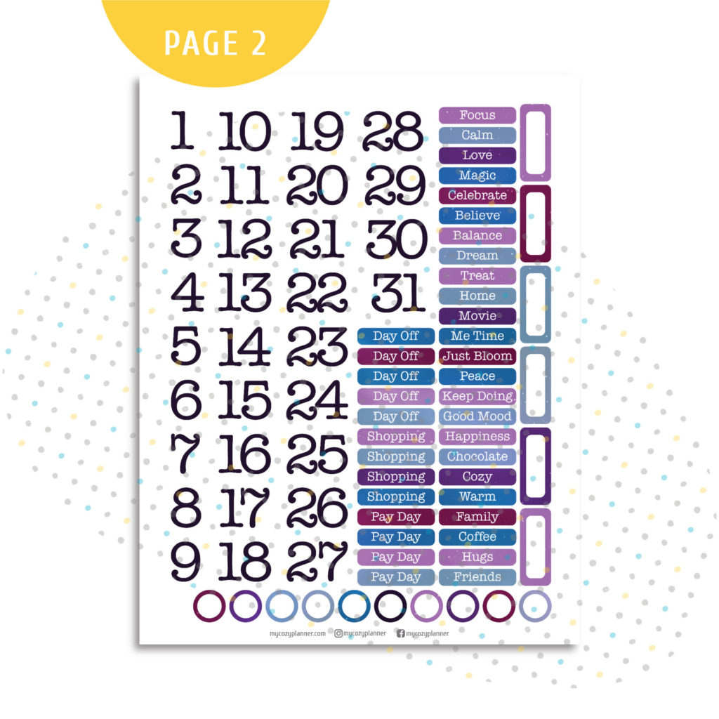 March Sticker Kit. Printable Planner Stickers. - MY COZY PLANNER