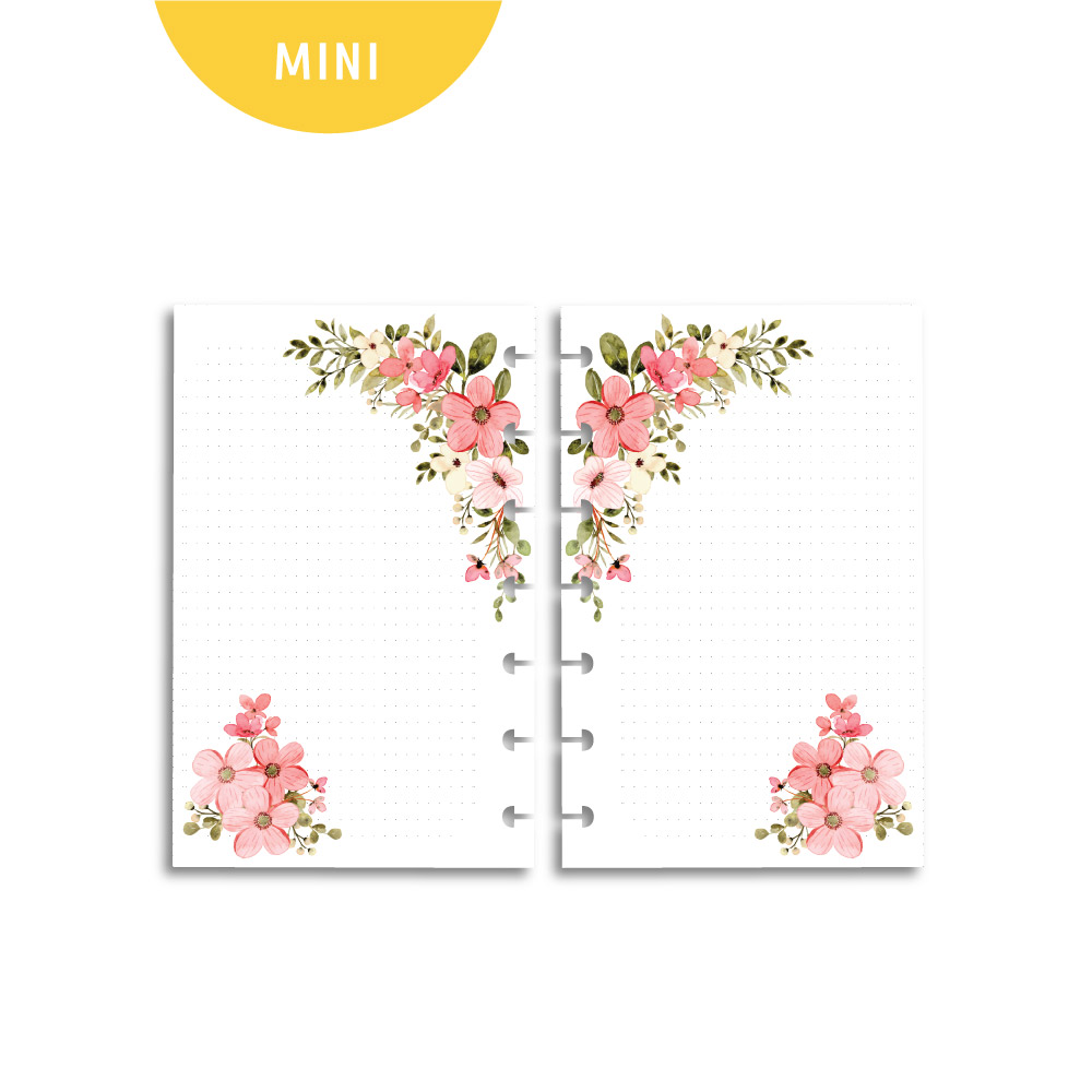 Pink Flowers Planner Pages. Instant Download.