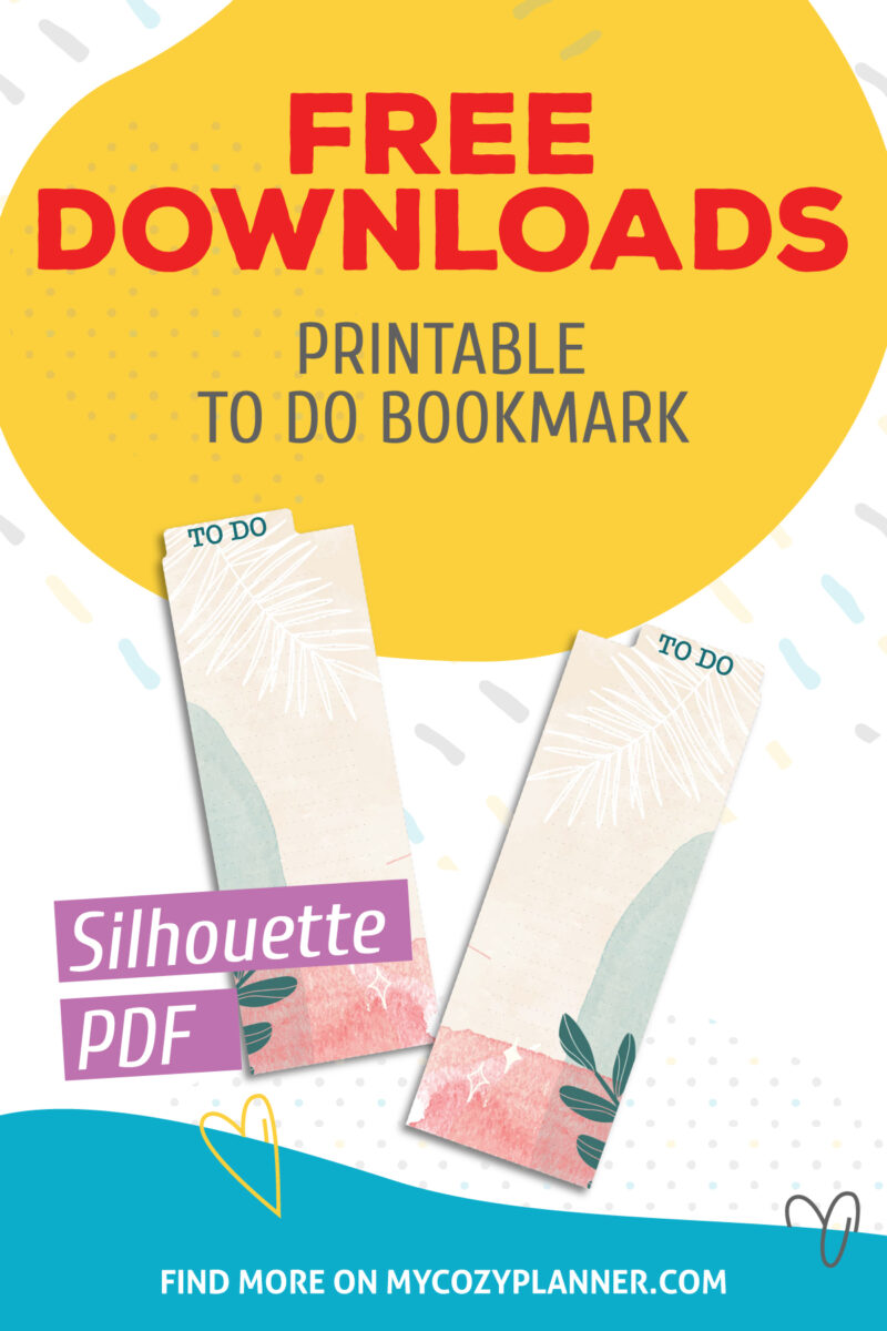 Printable To Do Bookmark. Free digital downloads - MY COZY PLANNER
