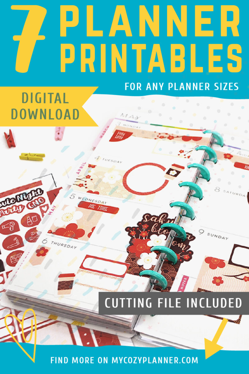 Japanese Sakura Pack. Planner Printables - MY COZY PLANNER