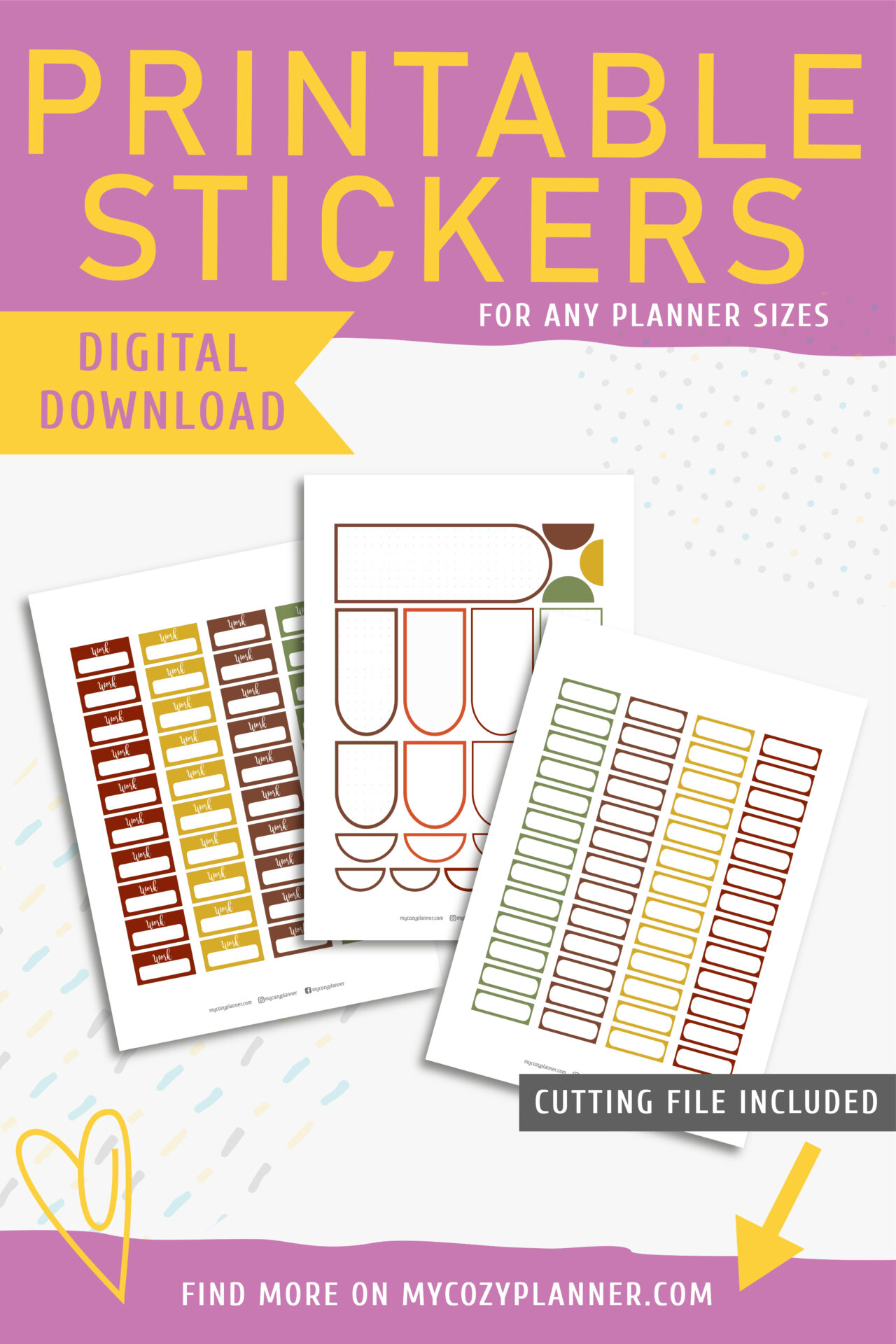 Chocolate Box Stickers. Printable Planner Stickers. - MY COZY PLANNER