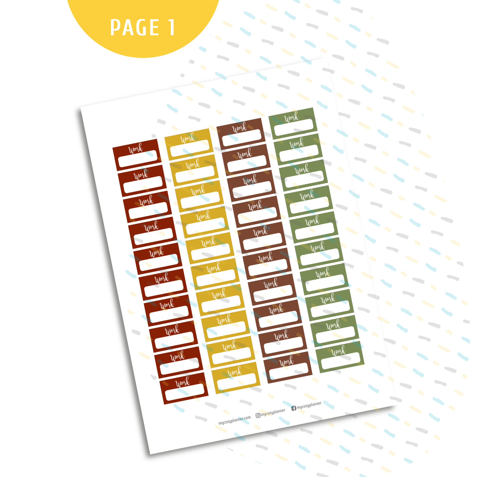 Chocolate Box Stickers. Printable Planner Stickers. - MY COZY PLANNER