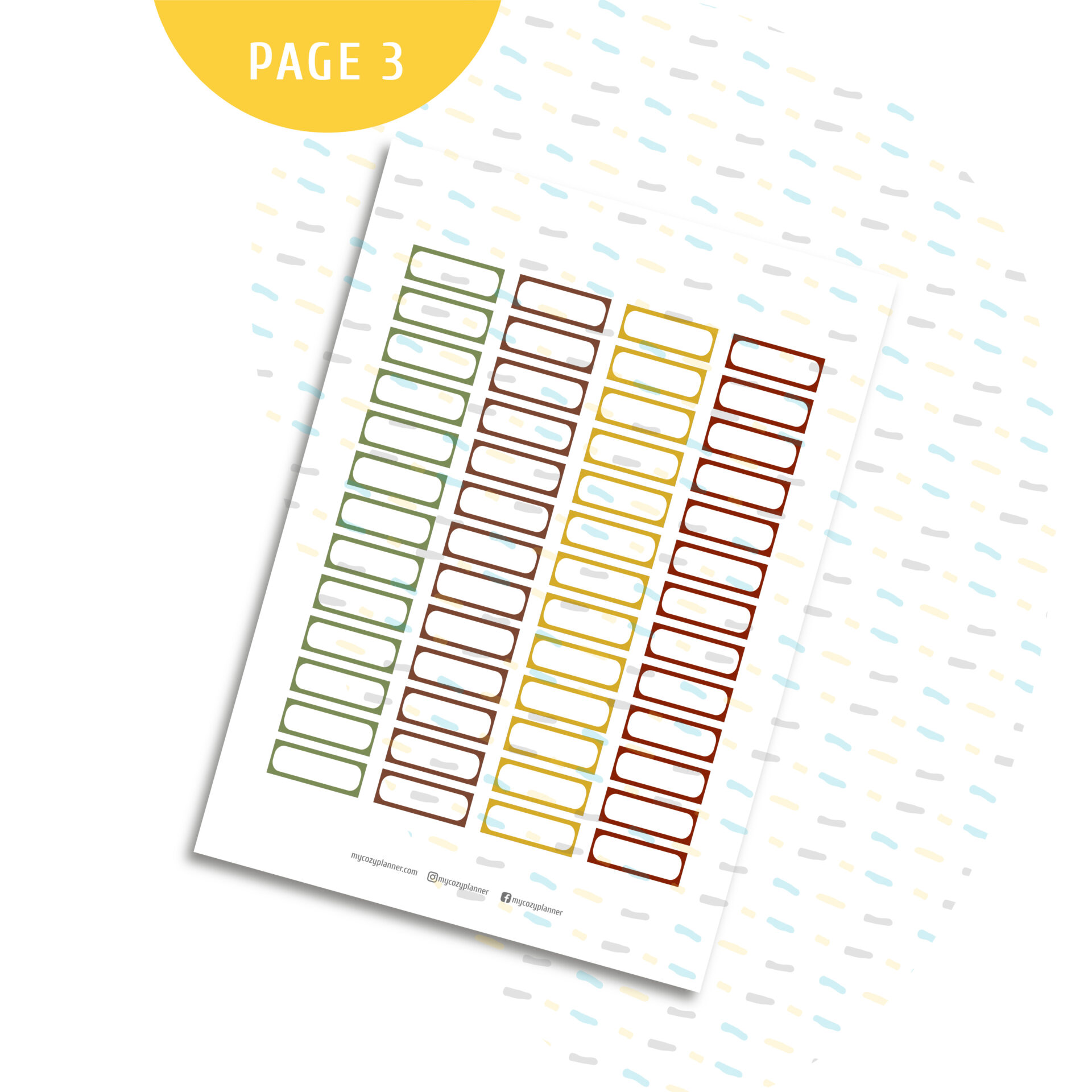 Chocolate Box Stickers. Printable Planner Stickers. - MY COZY PLANNER