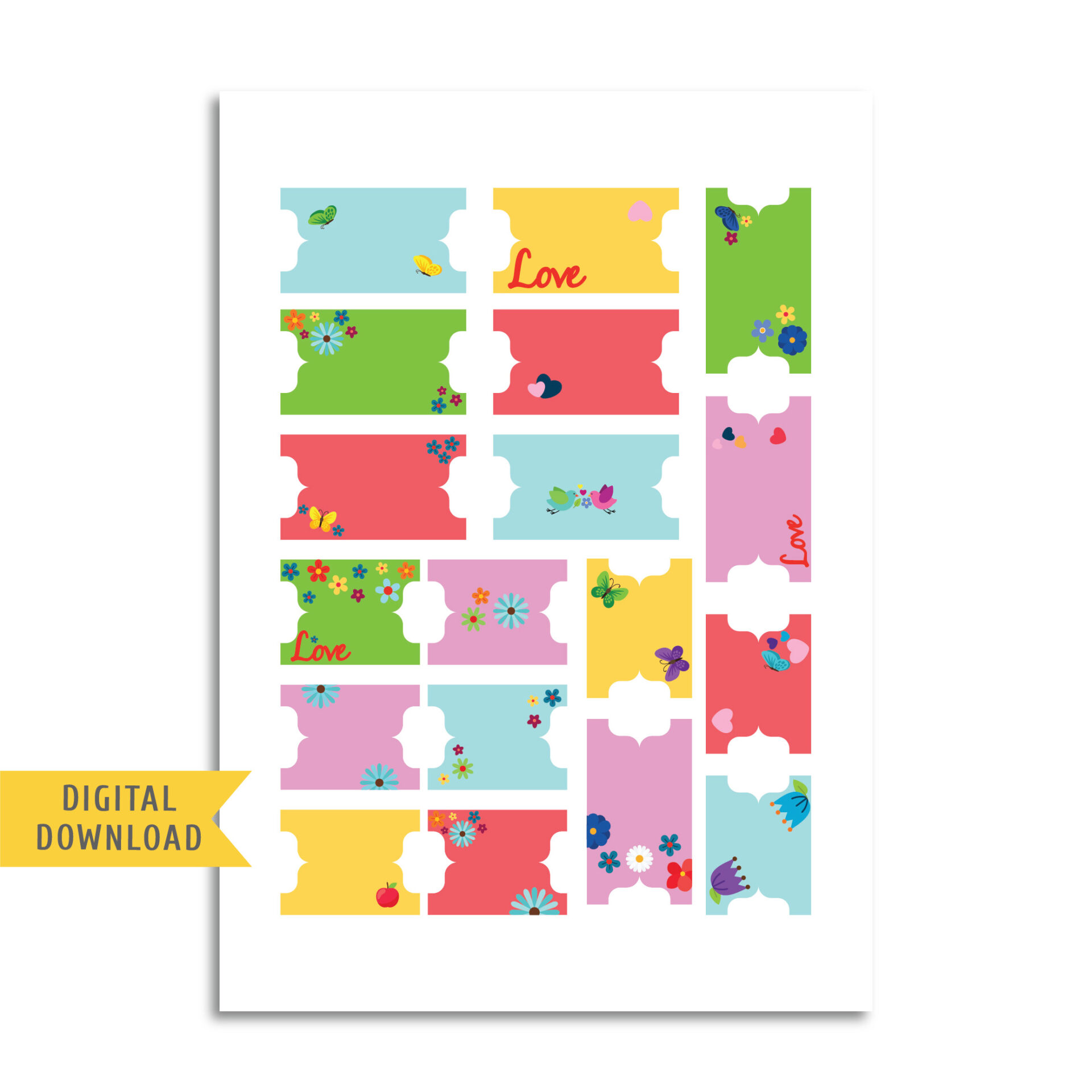 Colorful Planner Tabs. Free Printable Planner Stickers. - MY COZY PLANNER