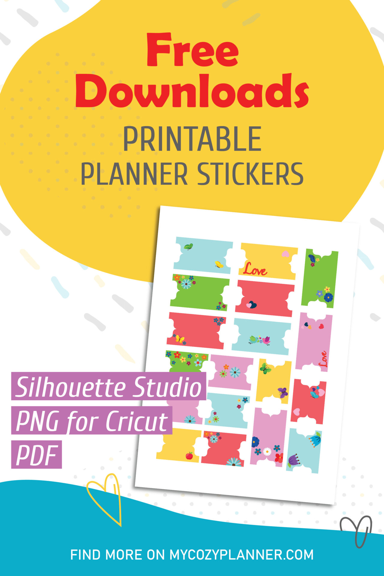 Colorful Planner Tabs. Free Printable Planner Stickers. - MY COZY PLANNER