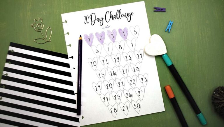 3 Free Printable 30-Day Challenge Calendar Templates