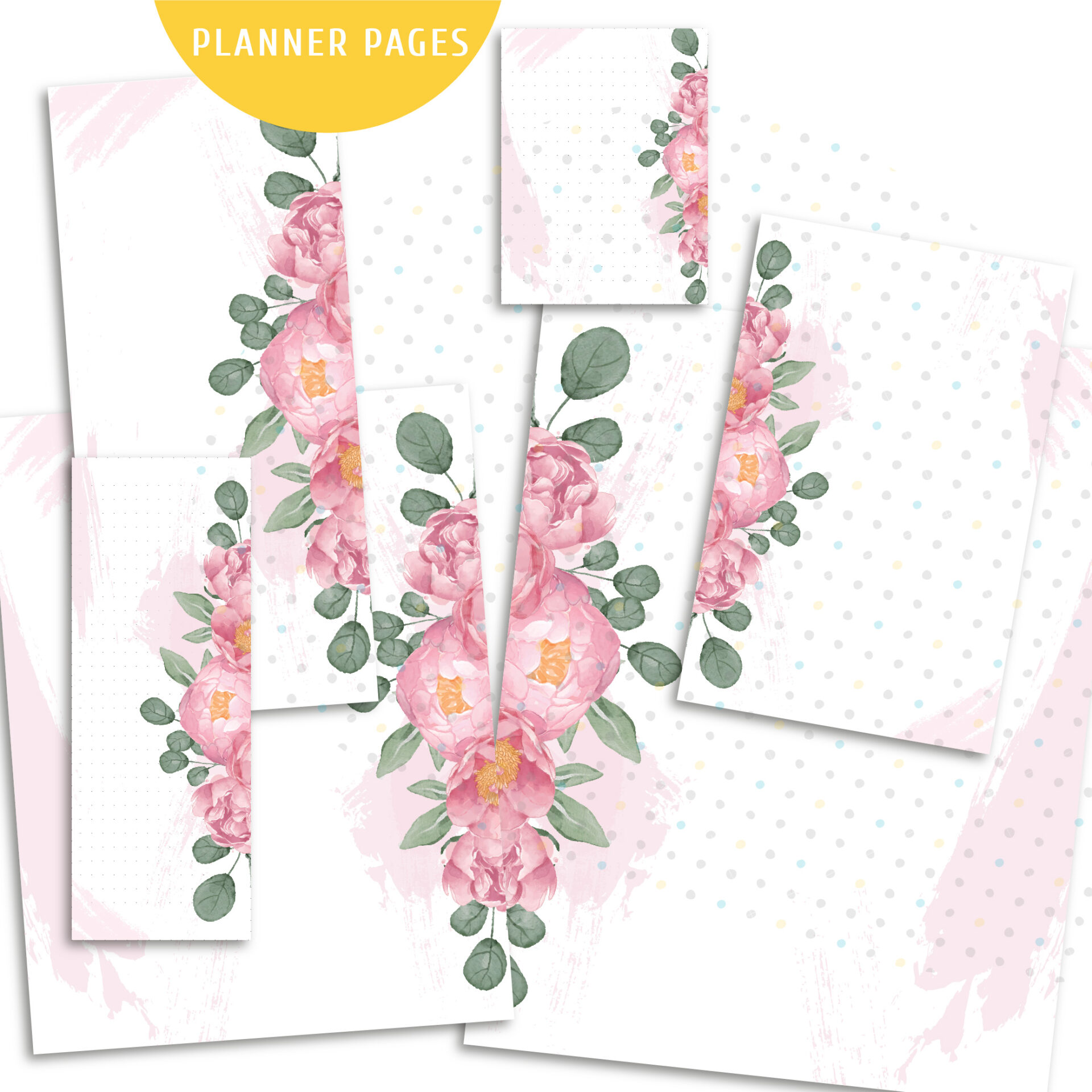 Pink Bloom Pack. Planner Printables - MY COZY PLANNER