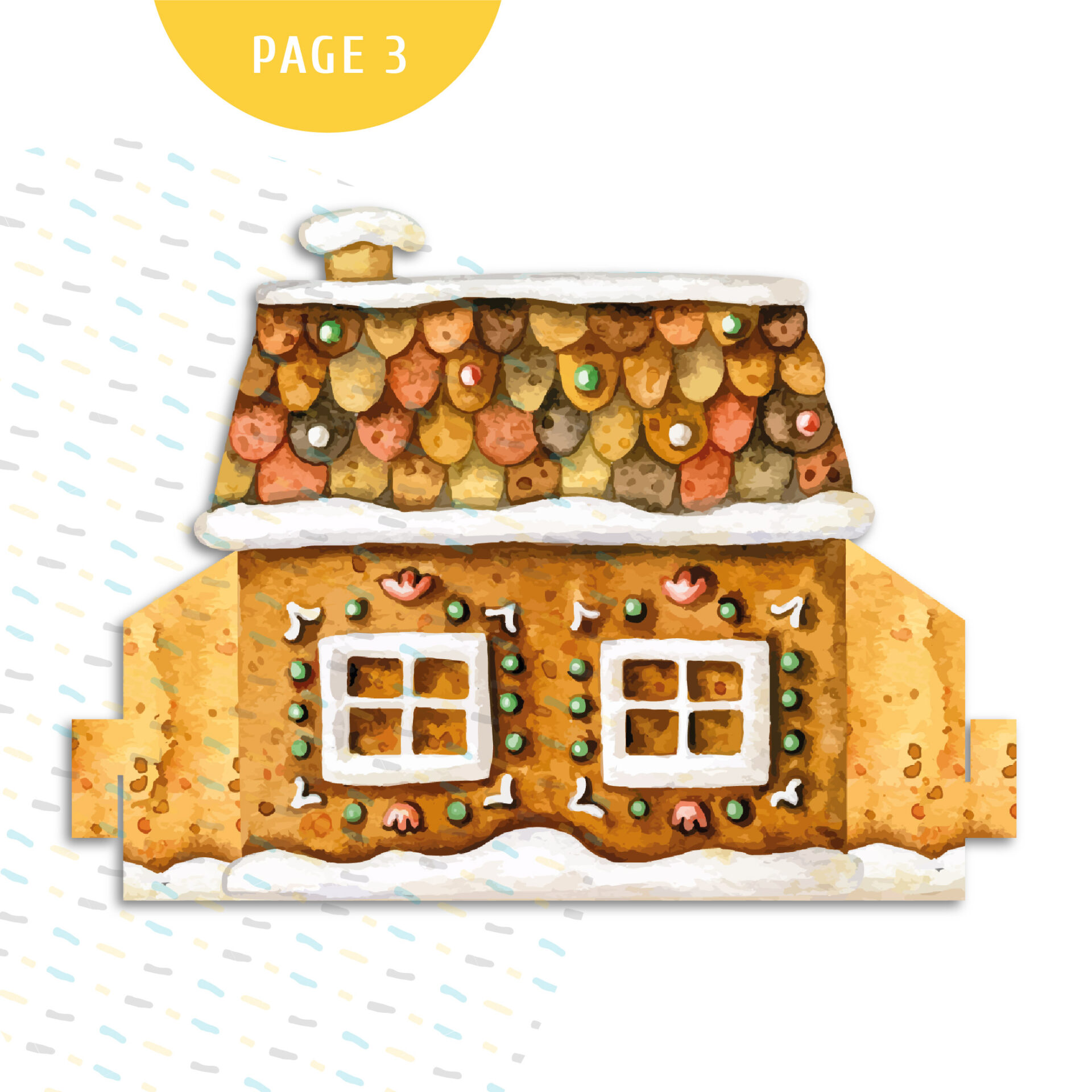 Small Gingerbread Houses. Printable Christmas Decor. - MY COZY PLANNER