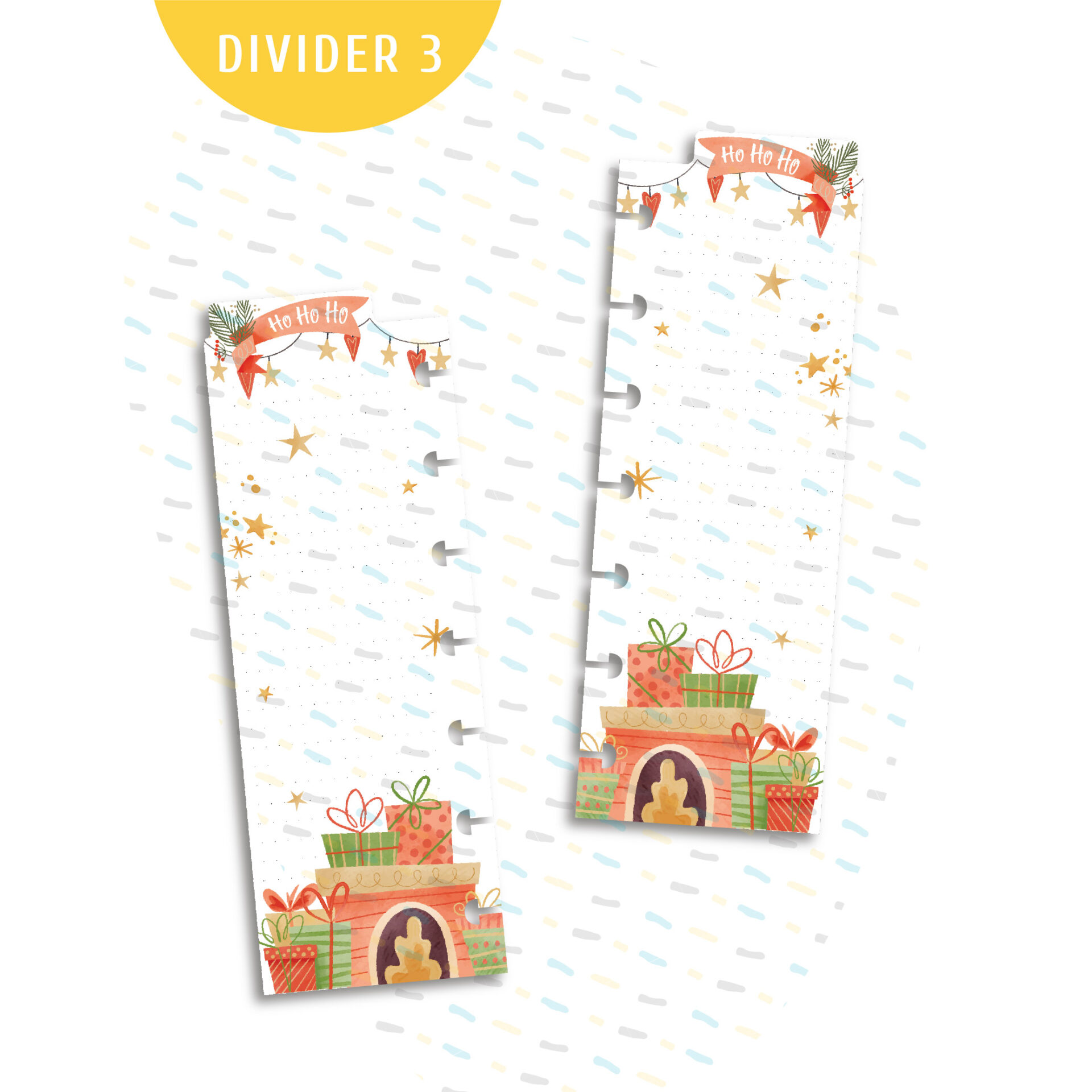 Warm Christmas Divider Kit. Printable Planner Dividers. - MY COZY PLANNER
