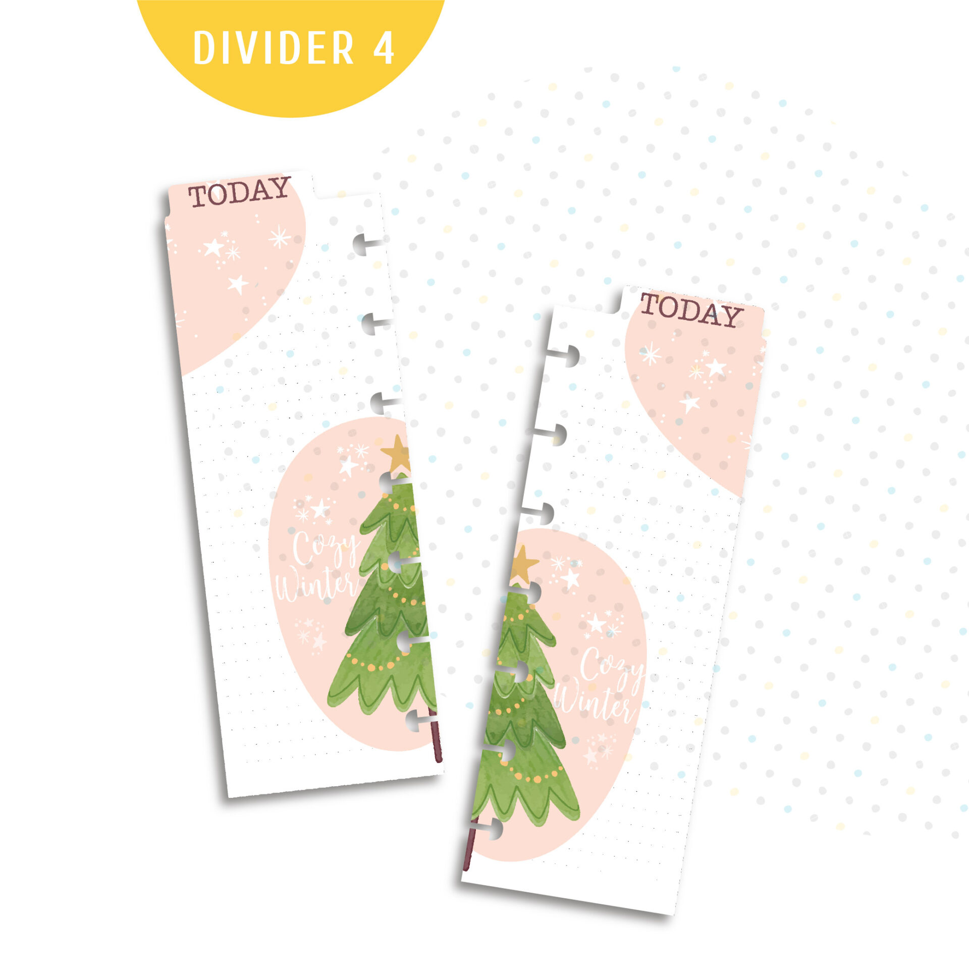 Warm Christmas Divider Kit. Printable Planner Dividers. - MY COZY PLANNER