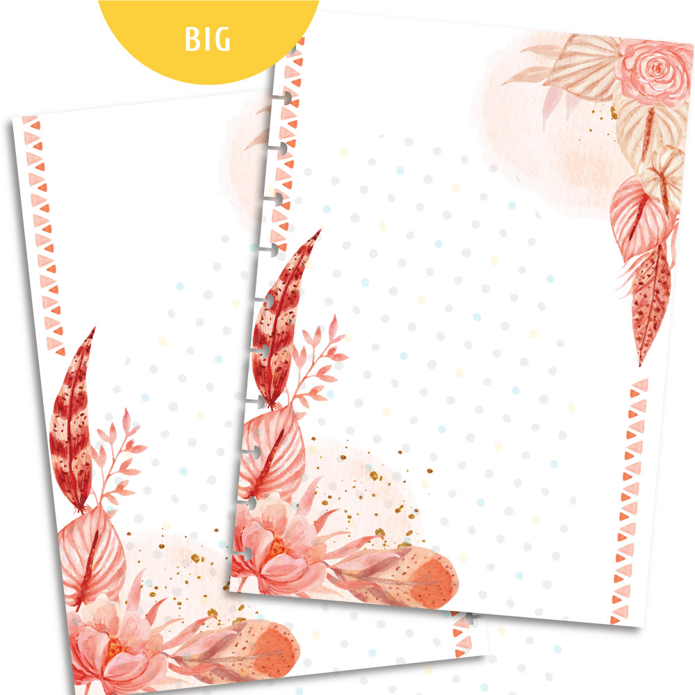 Pink Boho Chic Planner Pages. Instant Download.