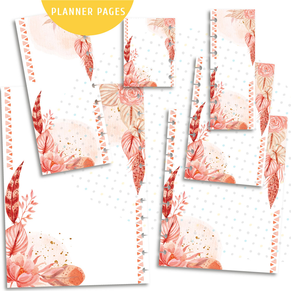 Pink Boho Chic Pack. Planner Printables. - MY COZY PLANNER