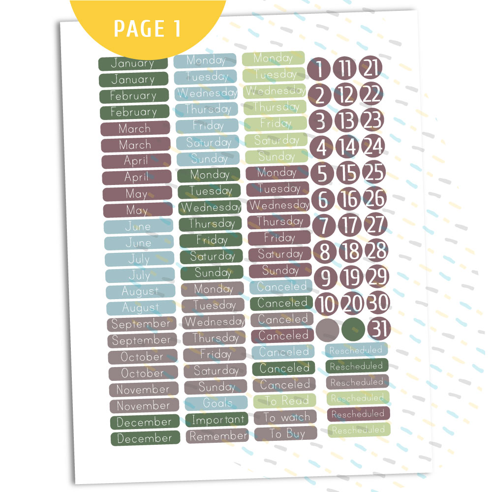 Spring Magnolia Monthly Sticker Kit. Printable Planner Stickers. - MY ...