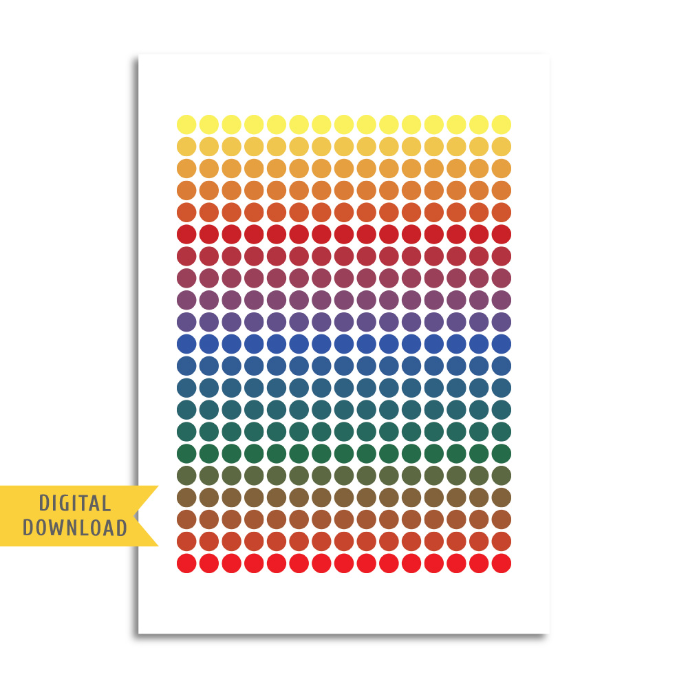 Color Dots. Free Printable Planner Stickers. - MY COZY PLANNER