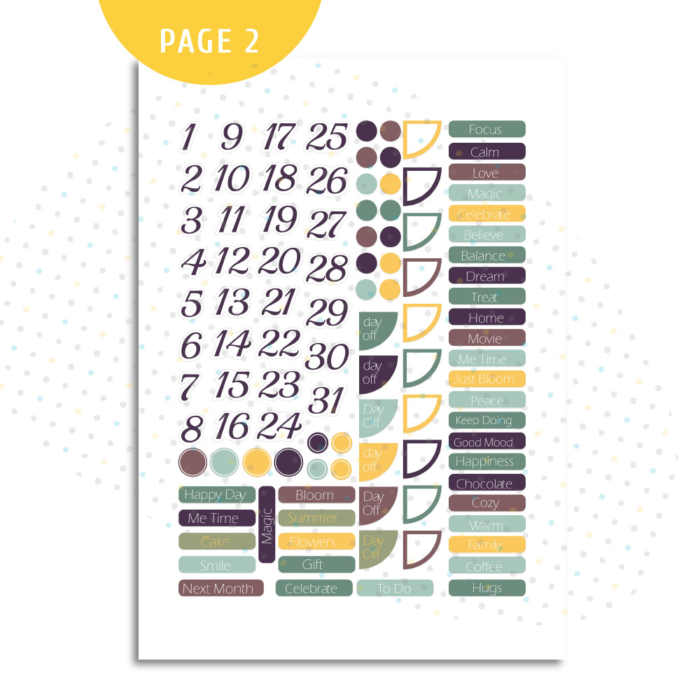 Cozy Home Monthly Sticker Kit. Printable Planner Stickers. - MY COZY ...